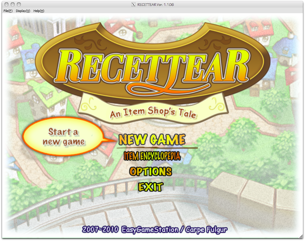 Running Recettear on an Intel Mac - Atelier Shiori